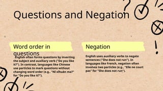 Syntactic differences between languages. | PPTX