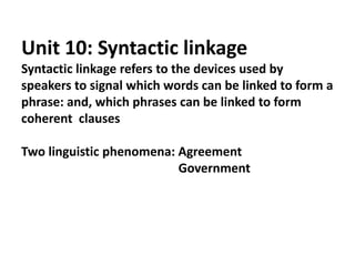 Syntactic linkage | PPT