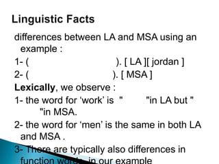Syntactic parsing for arabic | PPTX | Programming Languages | Computing