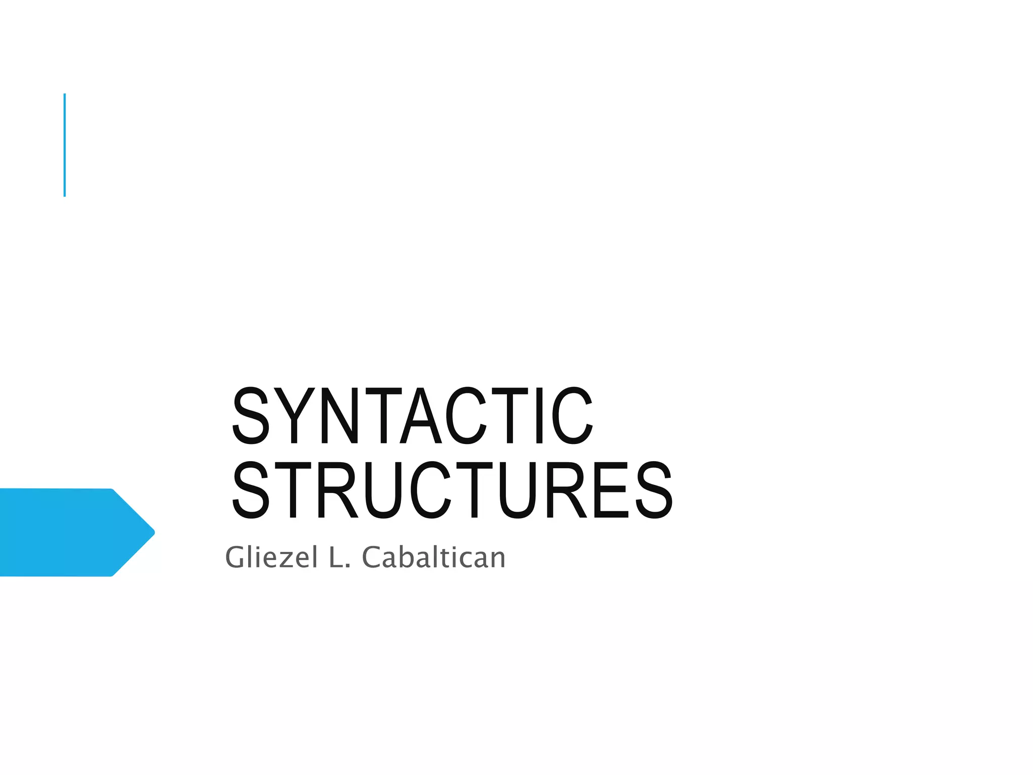 Syntactic structures | PPTX