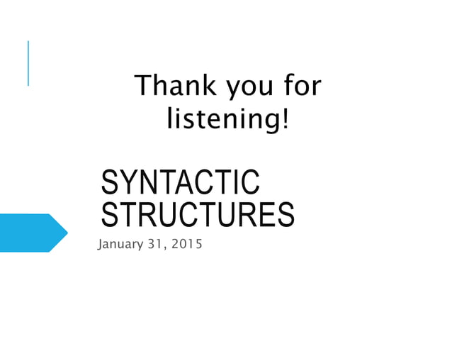 Syntactic structures | PPTX | Programming Languages | Computing