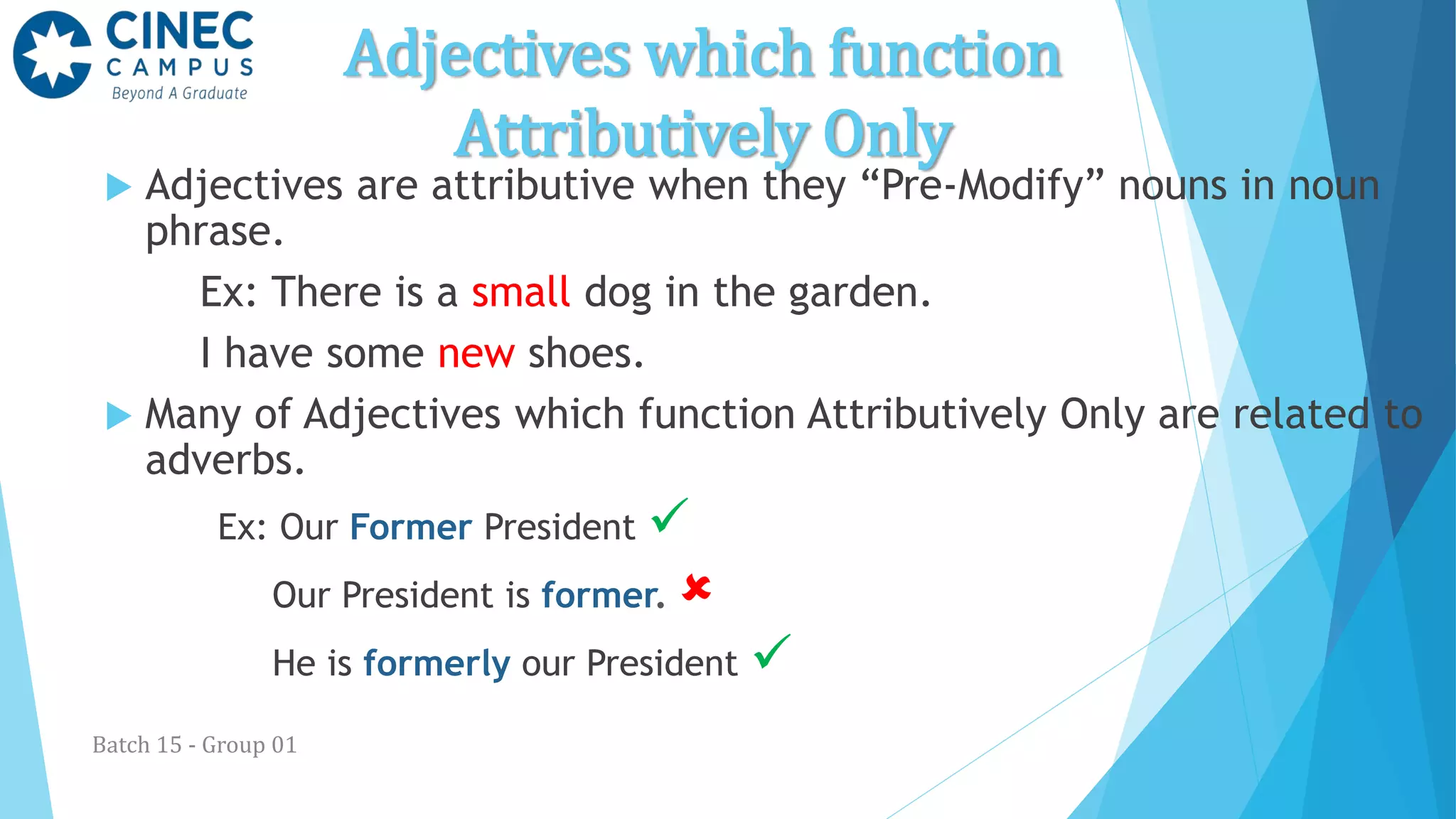 Syntactic Sub-Classification of Adjectives (Linguistics Presentation).pptx