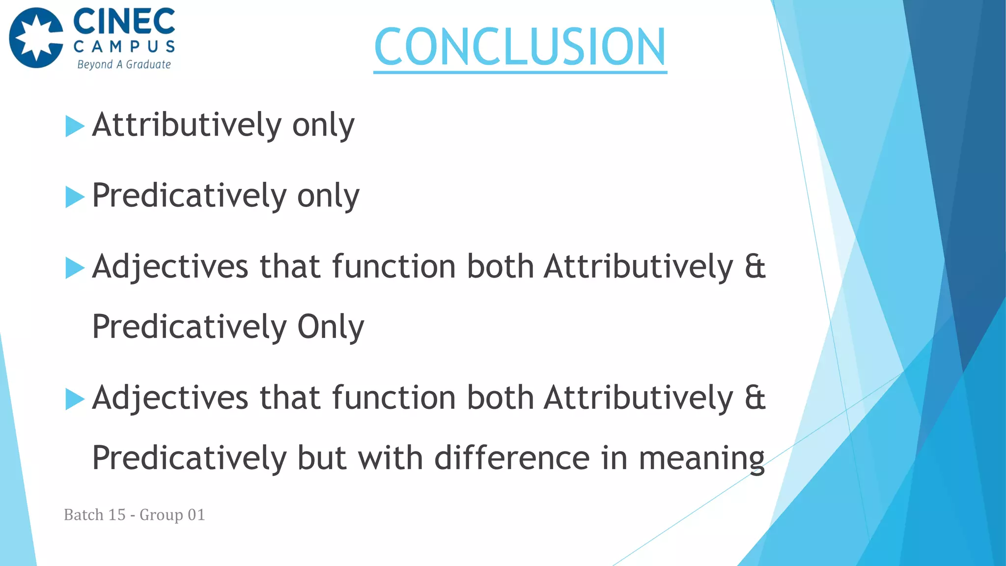 Syntactic Sub-Classification of Adjectives (Linguistics Presentation).pptx