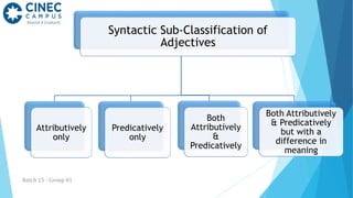 Syntactic Sub-Classification of Adjectives (Linguistics Presentation).pptx
