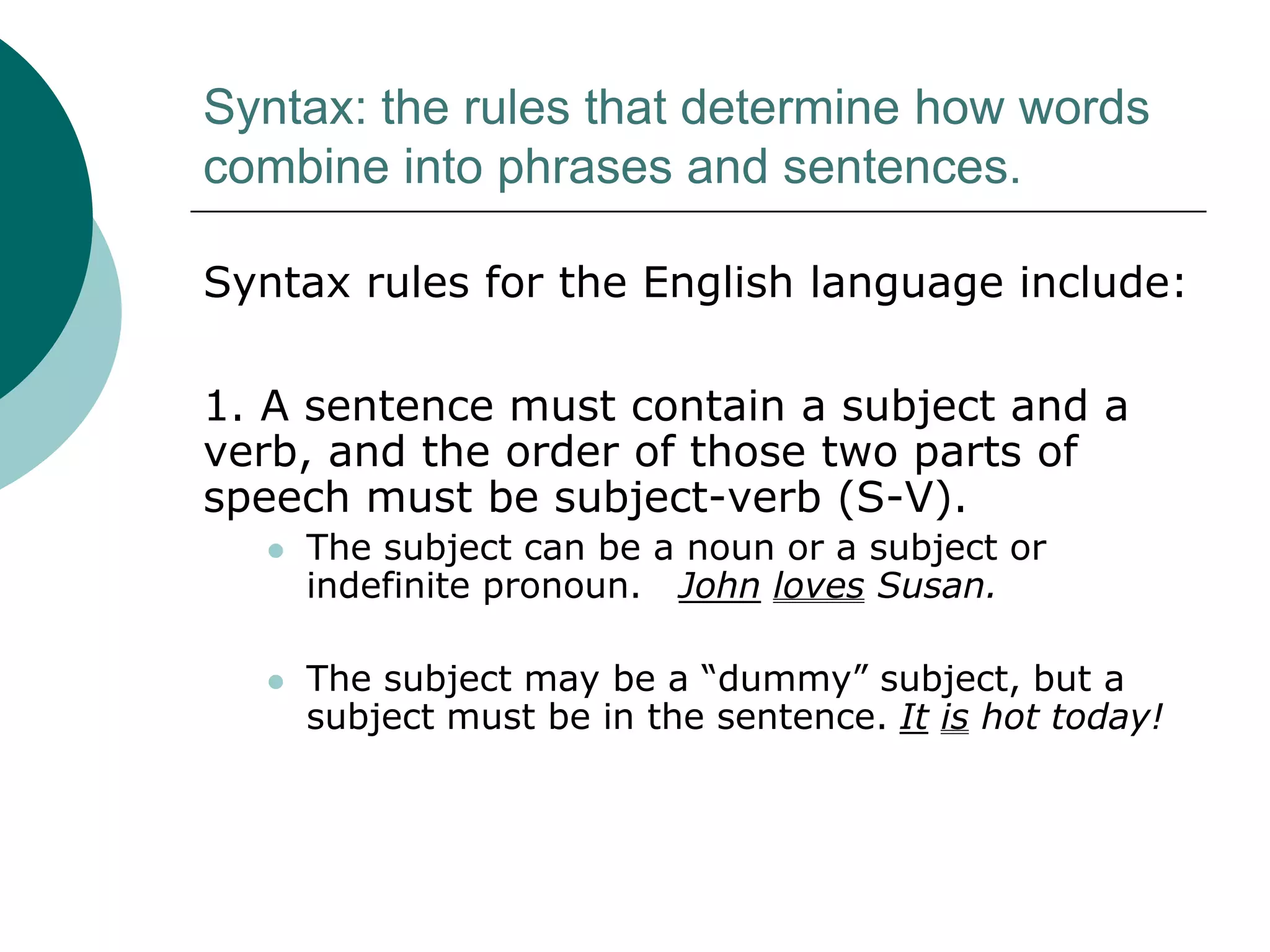 What is Syntax? | PPTX