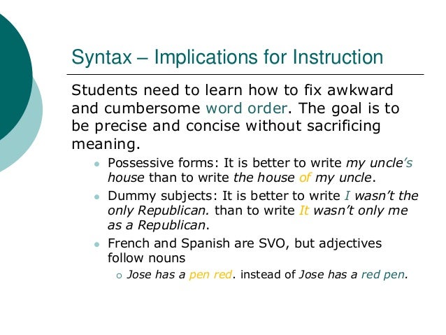 What Is Syntax?