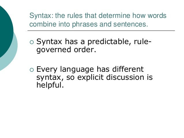 What Is Syntax?