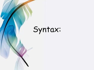 Syntax | PPT