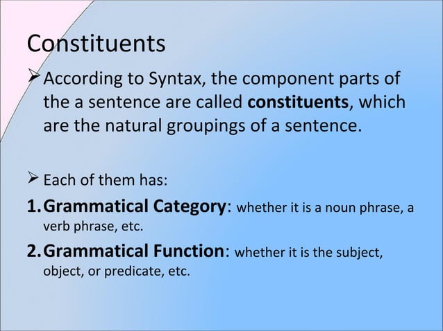 Syntax (Phrases and Clauses) | PPT | Programming Languages | Computing