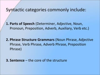 Syntax (Phrases and Clauses) | PPT