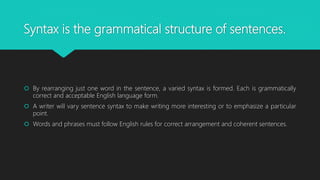 Syntax | PPT