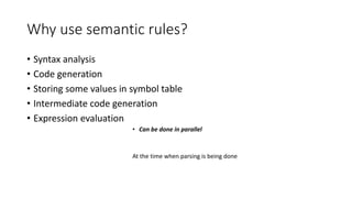 Syntax directed-translation | PPTX | Computing | Technology & Computing