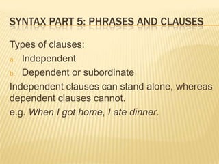 Syntax part 5 | PPTX