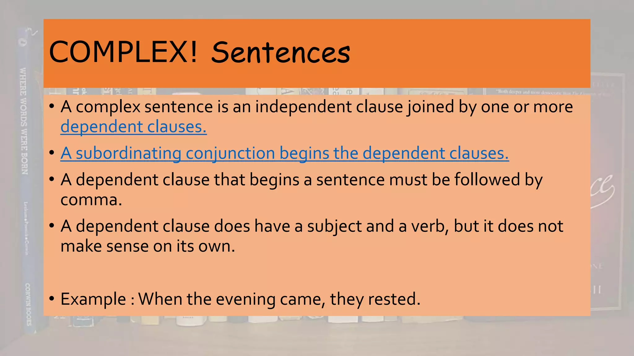 English Syntax - Simple, Complex, and Compound | PPSX