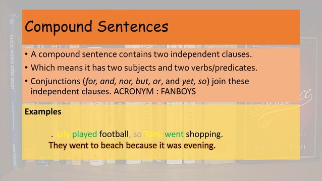 English Syntax - Simple, Complex, and Compound | PPT