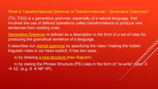 SYNTAX - AN INTRODUCTION TO TREE DIAGRAMMING | PPT