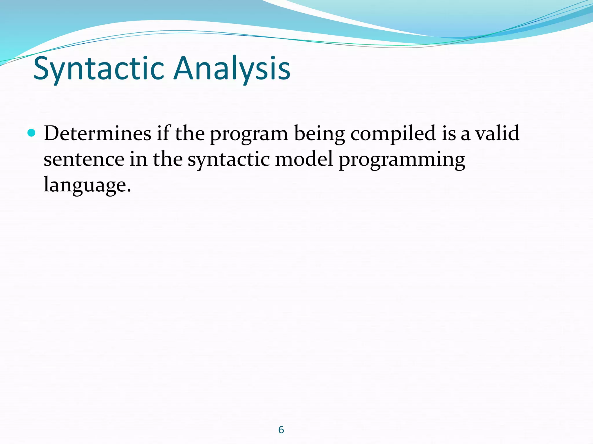 Syntax analysis | PPT