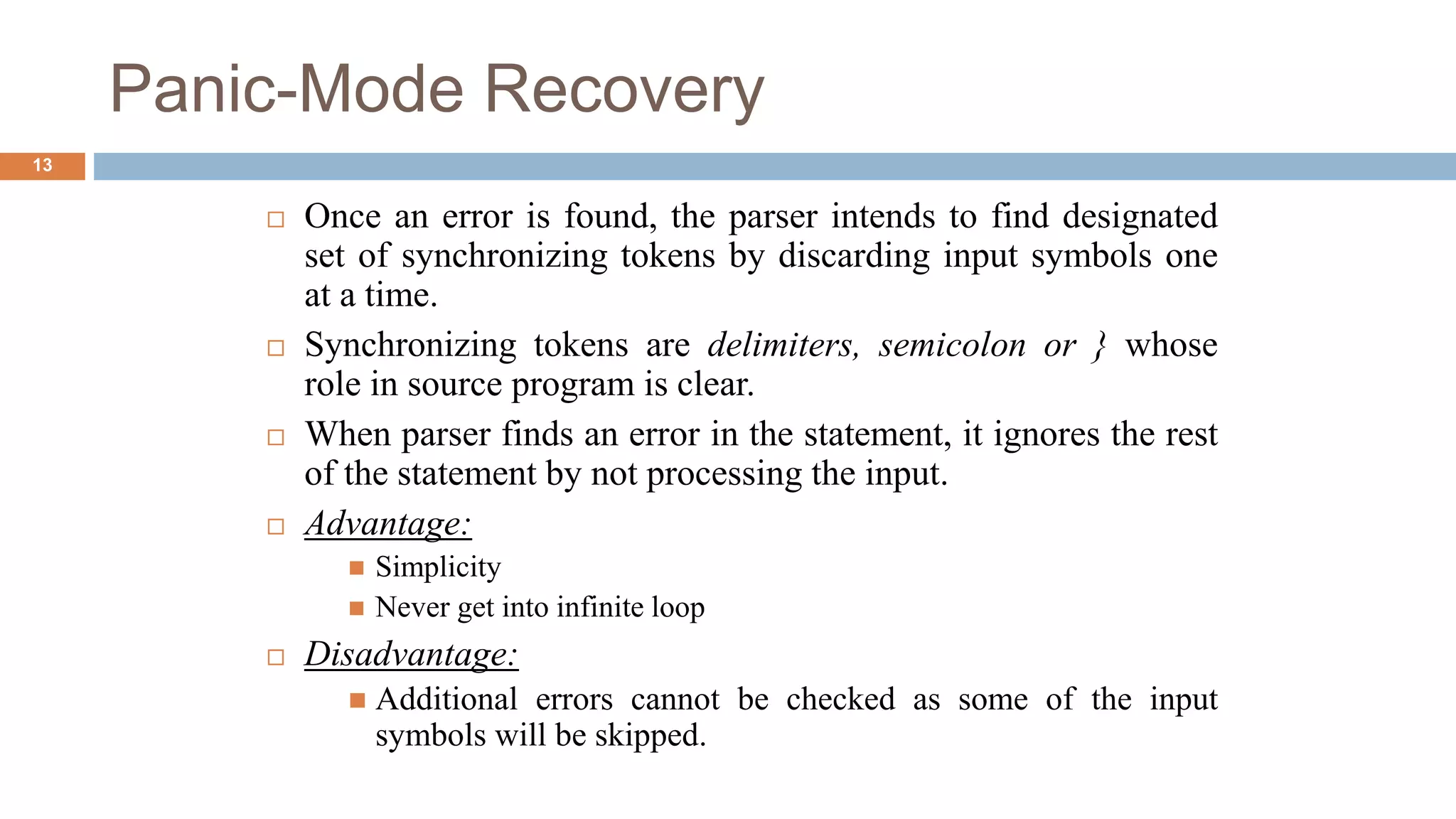 Syntax Analysis in Compiler Design | PPTX