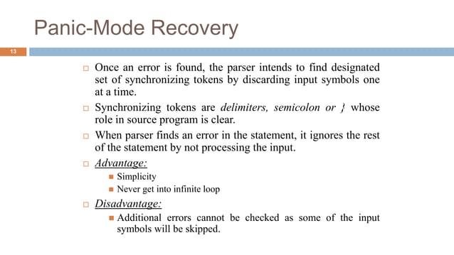 Syntax Analysis in Compiler Design | PPTX | Programming Languages ...
