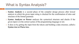 Syntax Analysis in Compiler Design | PPTX
