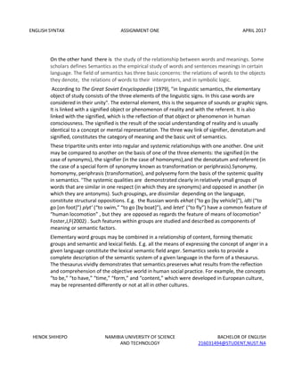 THE DIFFERENCES BETWEEN SYNTAX AND SEMANTICS | PDF