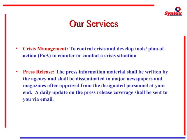 Syntax communications | PPT