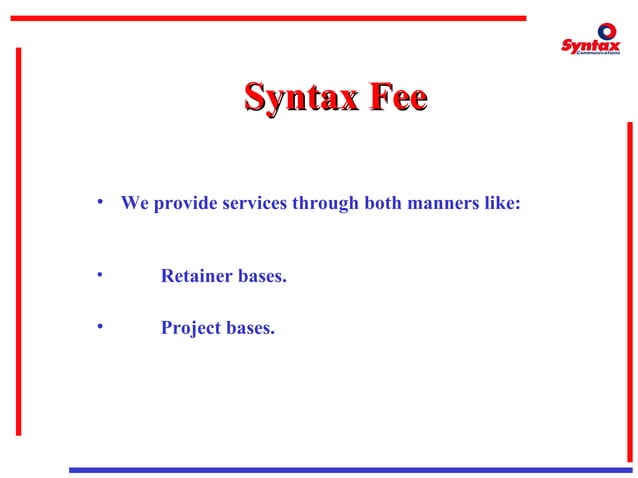 Syntax communications | PPT