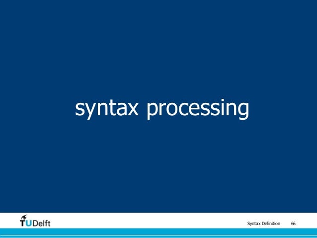 Syntax Definition
