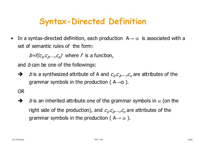 Syntaxdirected