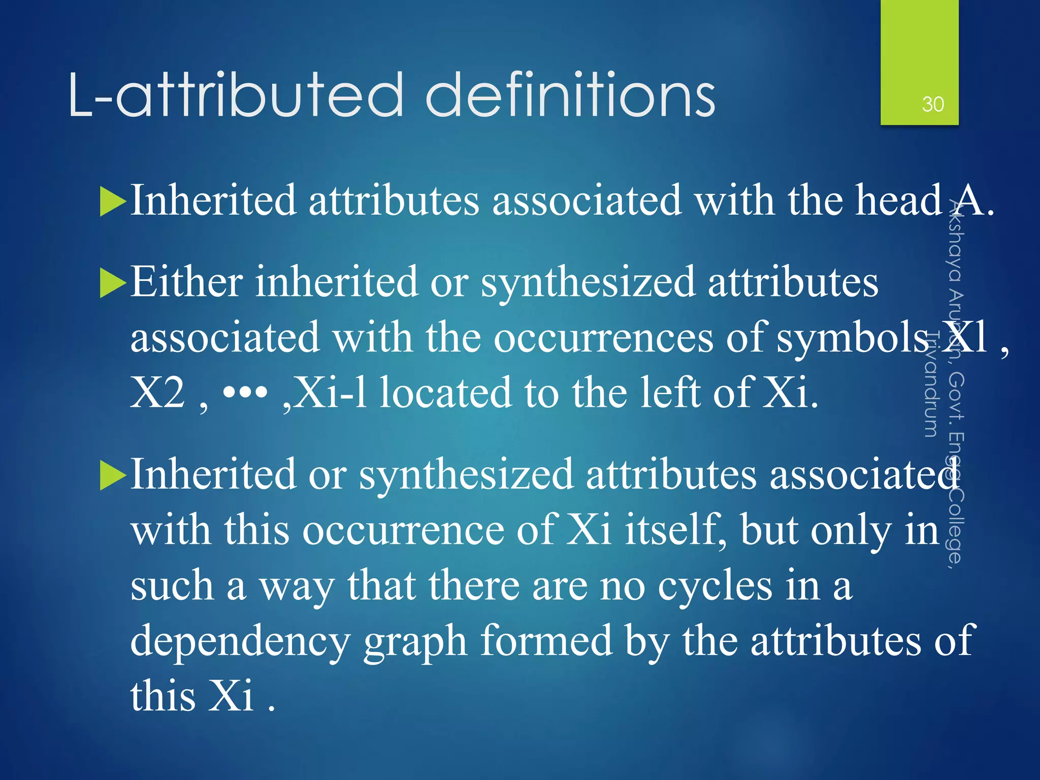 Syntax Directed Translation Ppt 