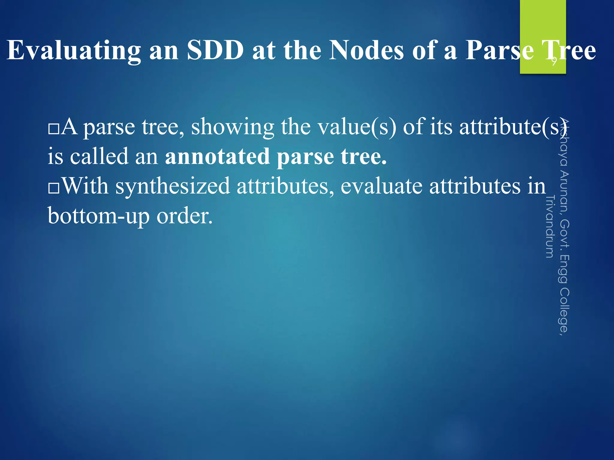 Syntax directed translation | PDF