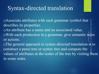 Syntax directed translation | PPT