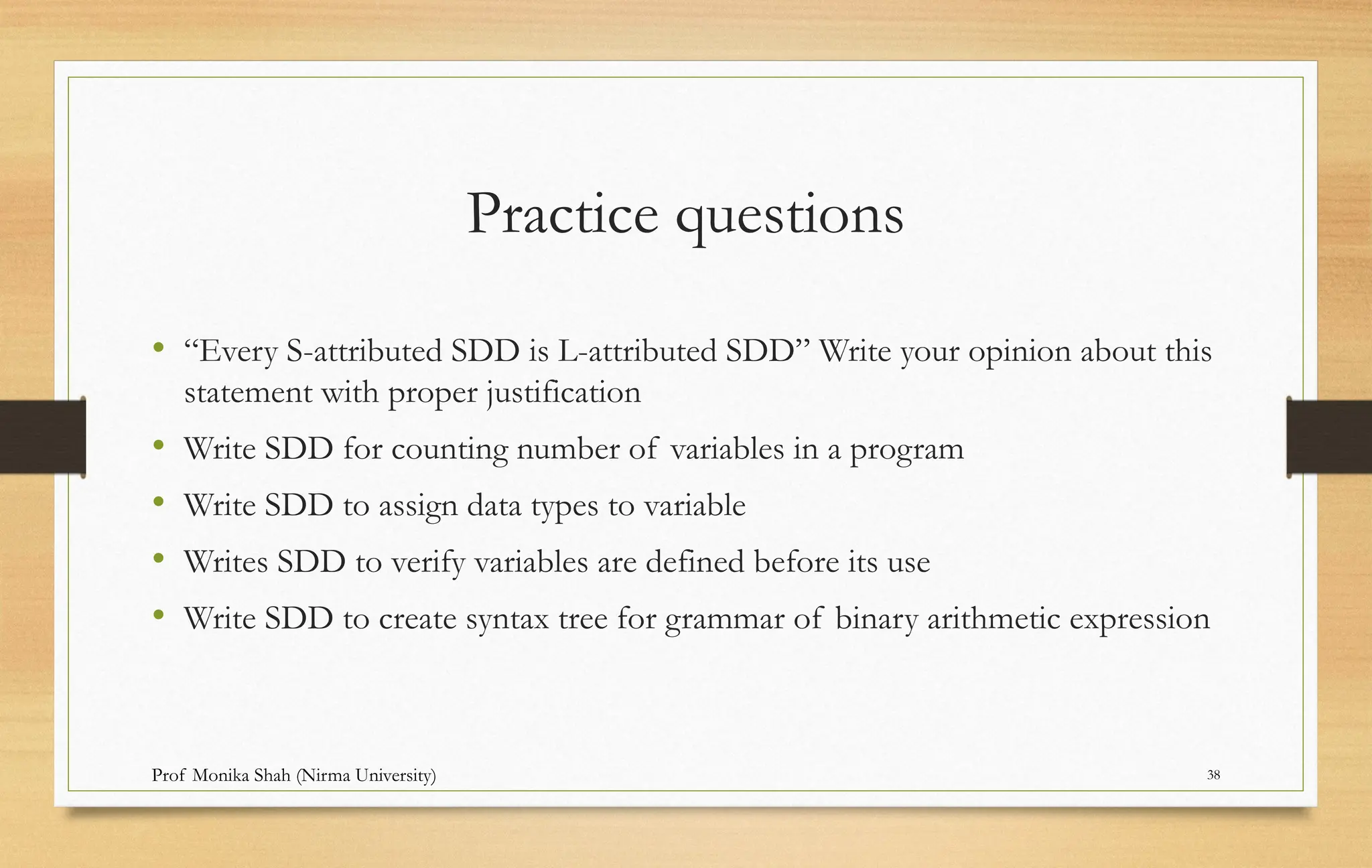 Syntax Directed Definition and Translation | PPTX