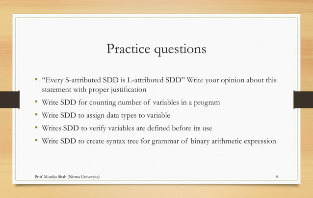 Syntax Directed Definition and Translation | PPTX