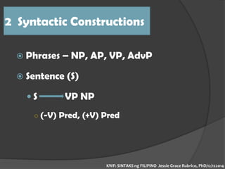 Syntax of filipino as lingua franca part1 | PDF