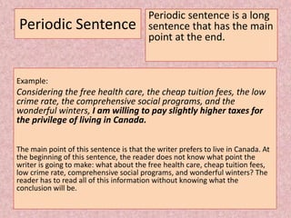 Periodic Sentence Examples