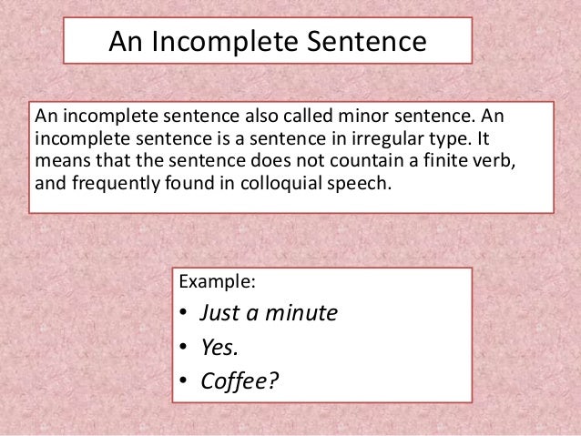 The Types of Sentences