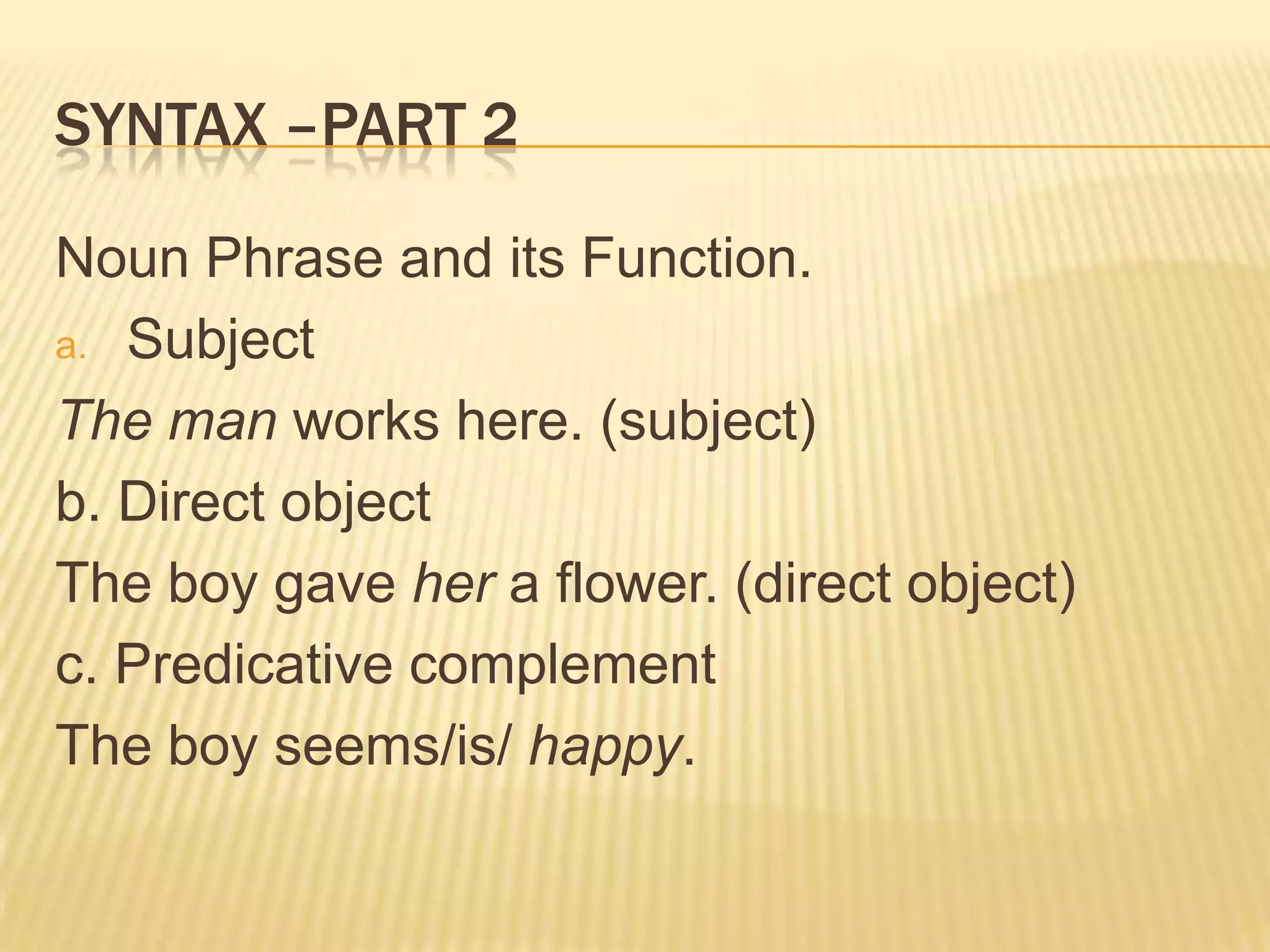 Syntax –part 2 | PPTX