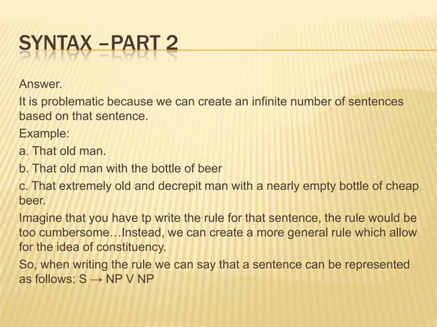Syntax –part 2 | PPTX