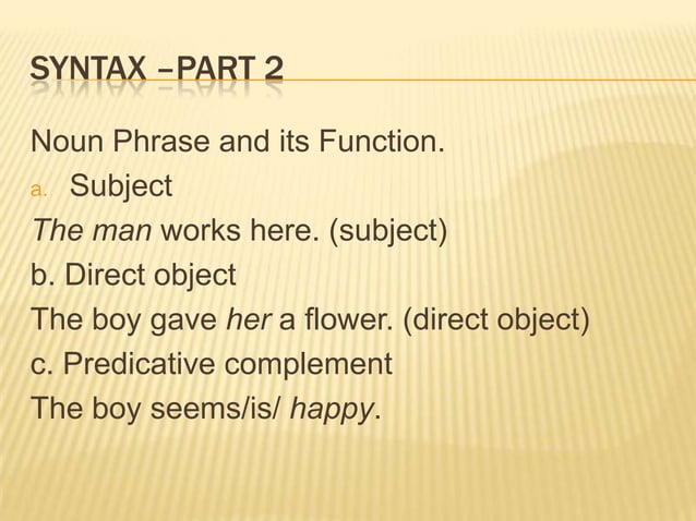 Syntax –part 2 | PPTX