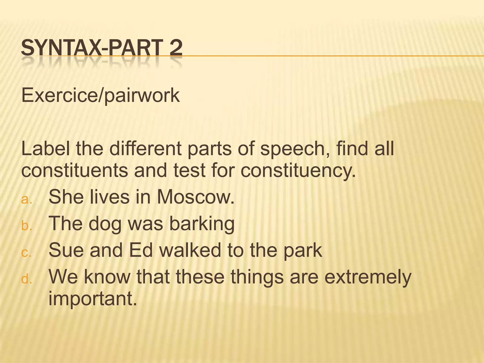 Syntax –part 3 | PPT
