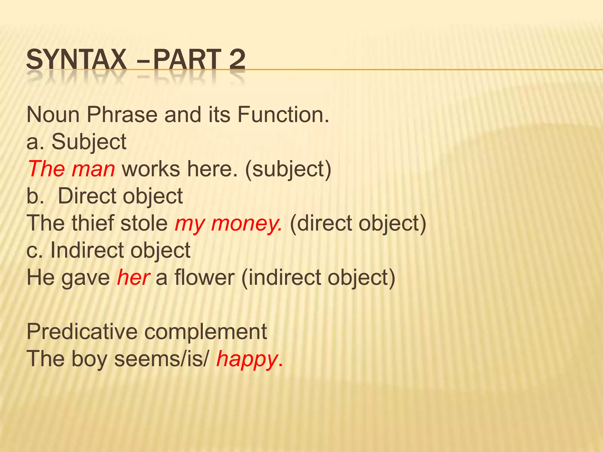 Syntax –part 3 | PPT