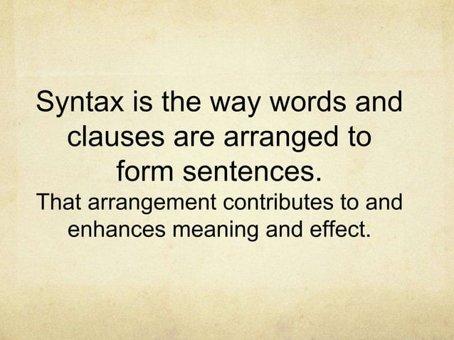 Syntax powerpoint | PPT