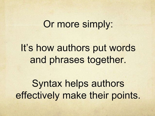 Syntax powerpoint | PPT