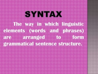 Syntax ppt..ms. biasong | PPT
