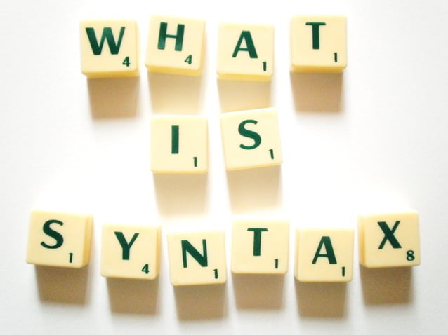 Syntax (basic for undergraduate) | PPT