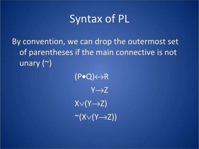 Syntax and semantics of propositional logic | PPT