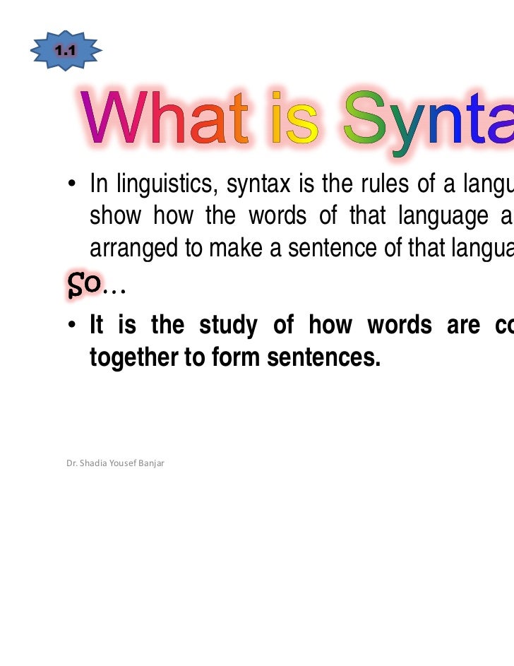 Syntax And Syntactic Analysis Lec 1 Dr Shadia Ppt [compatibility Mode]