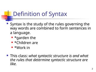 syntaxtreediagrams-.ppt Sentence analysis through tree diagrams | PPT