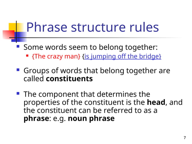 syntaxtreediagrams-.ppt Sentence analysis through tree diagrams | PPT